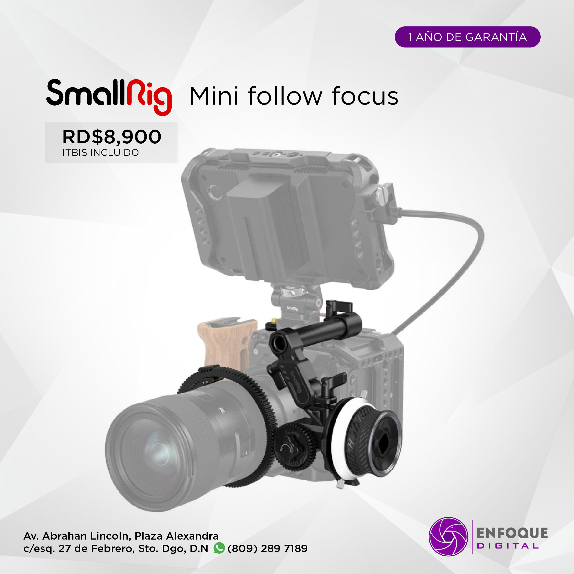 Smallrig mini follow focus F40 | Enfoque Digital